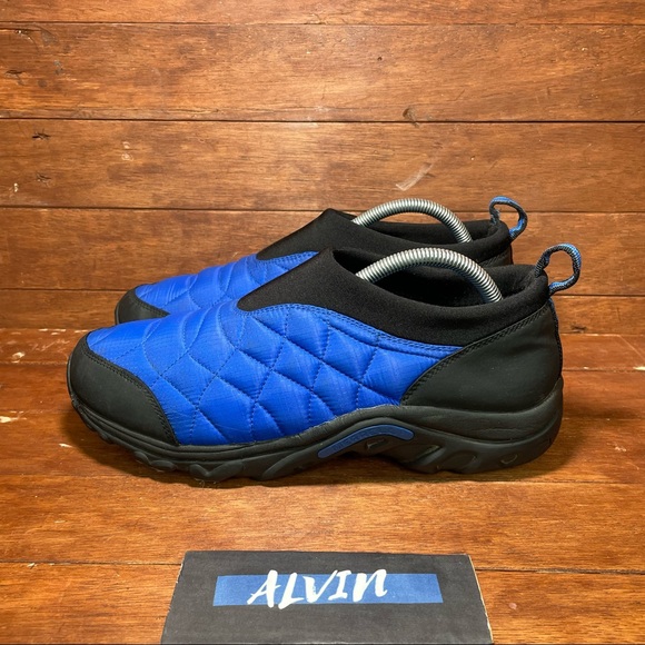Merrell | Shoes | Merrell Alpine Moc Blue Quilted Slip On Winter Shoe ...